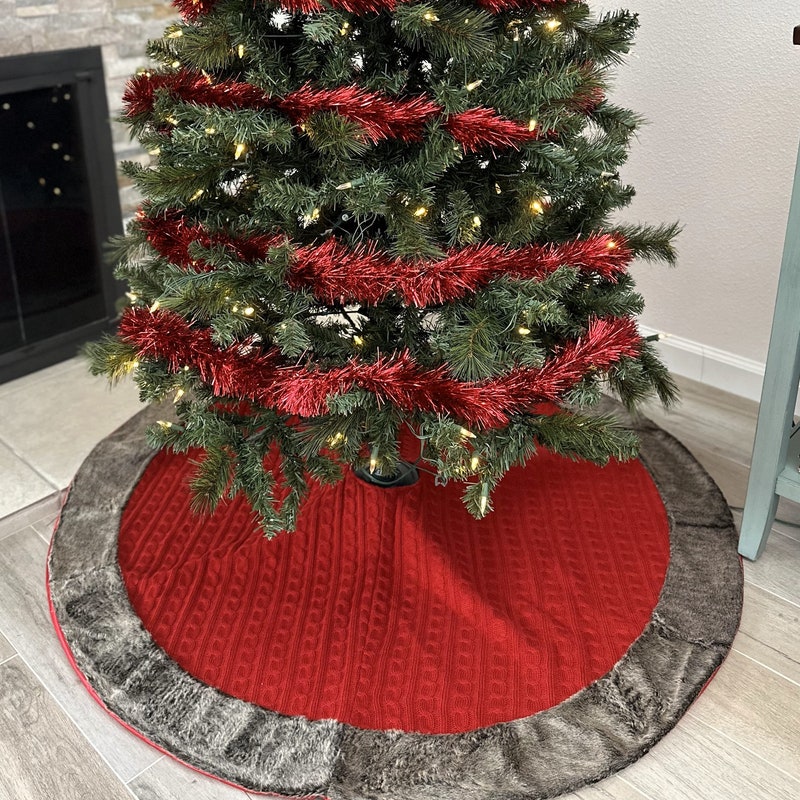 Faux Fur Tree Skirt - Etsy