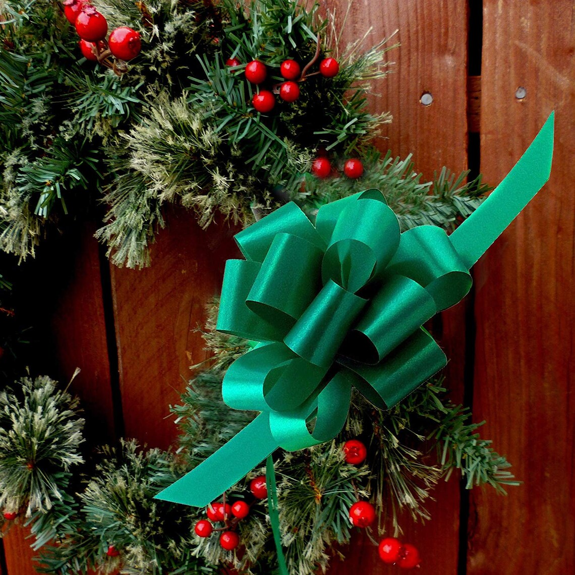Emerald Green Gift Pull Bows - 5" Wide, Set of 10, Mardi Gras, St ...