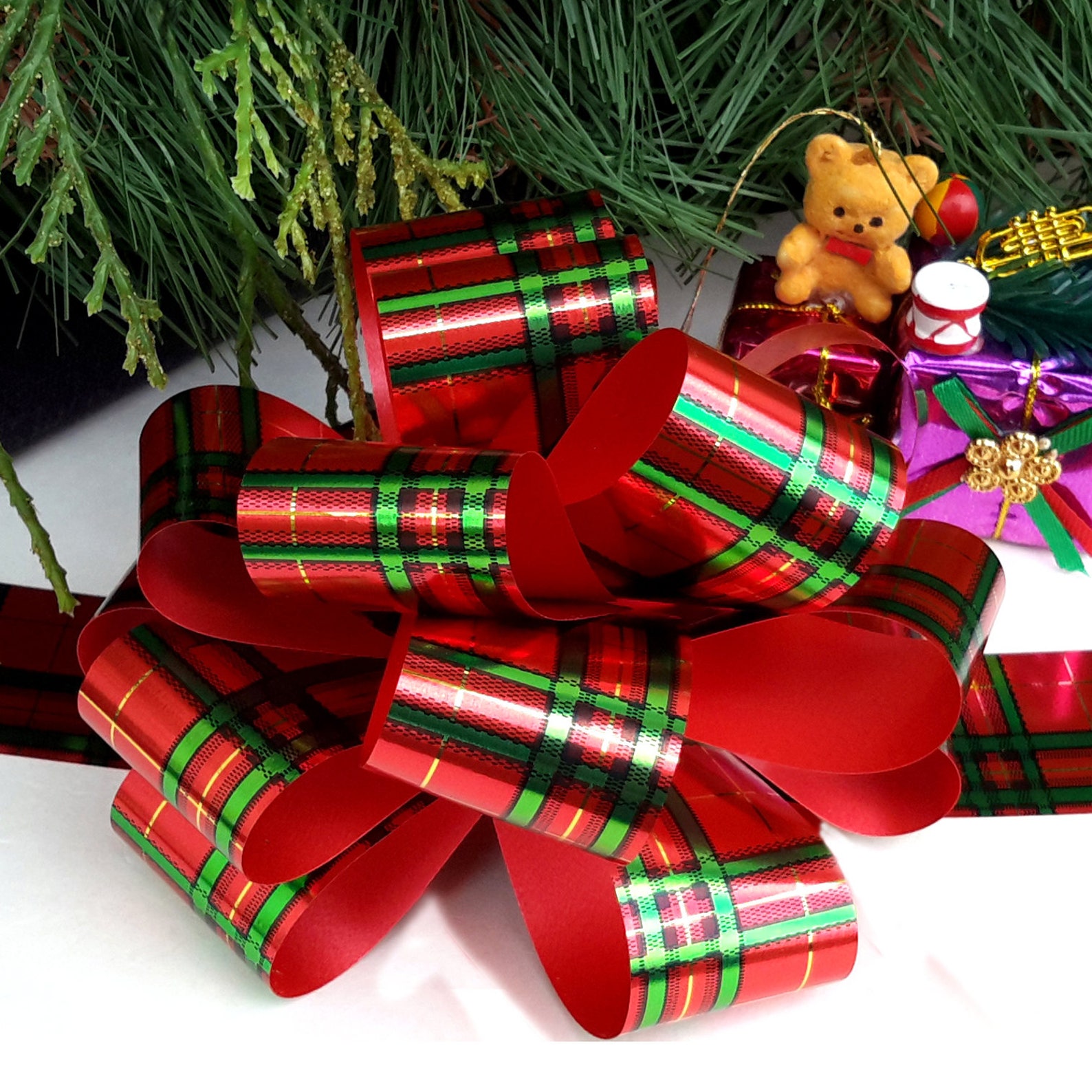 Assorted Christmas Gift Pull Bows - 5" Wide, Set of 9, Gift Basket ...