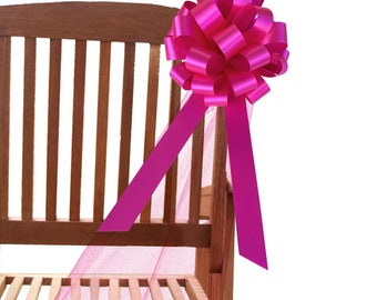 Large White Tulle Pew Bows 10 Wide Set of 4 Fully - Etsy