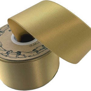 Gold Satin Fabric Wedding Ribbon - 2" X 50 Yards, Mardi Gras, Christmas ...