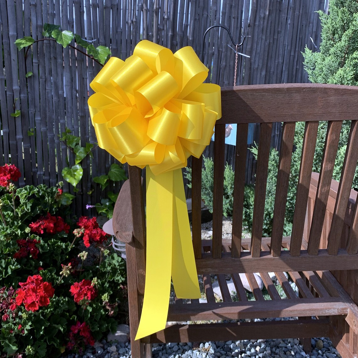 6 Big Decorative 9" Yellow Pull Bows - Welcome Home, Support Our Troops ...