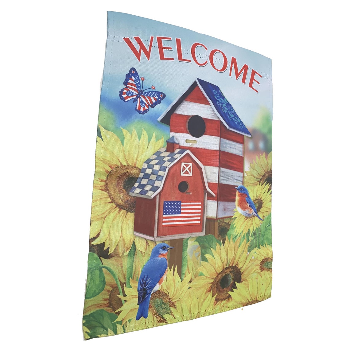 Spring Patriotic Birdhouse Garden Flag 12 X 18 - Etsy