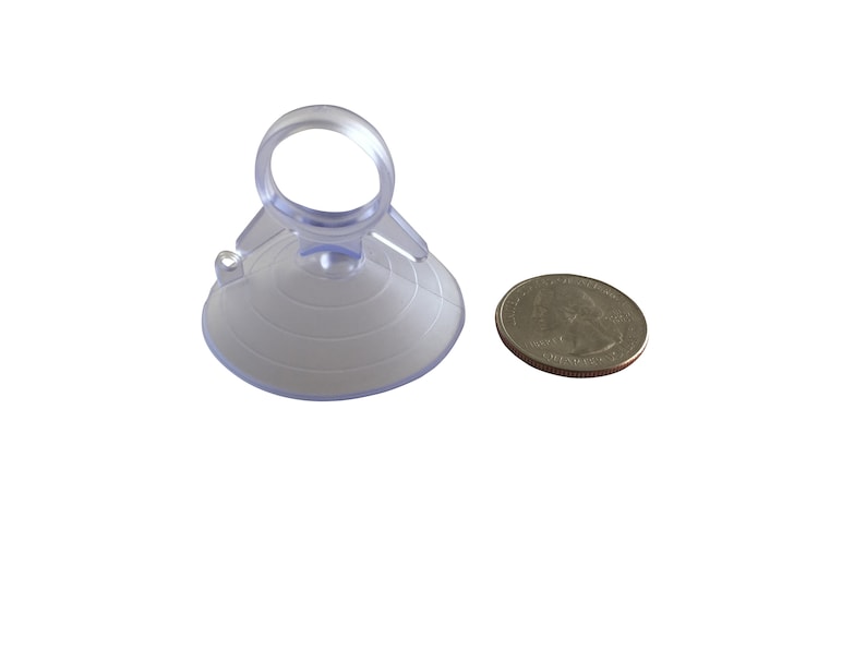 Clear Plastic Suction Cups With Loops - 4.5 Cm (1.75 In) Wide, Set of ...