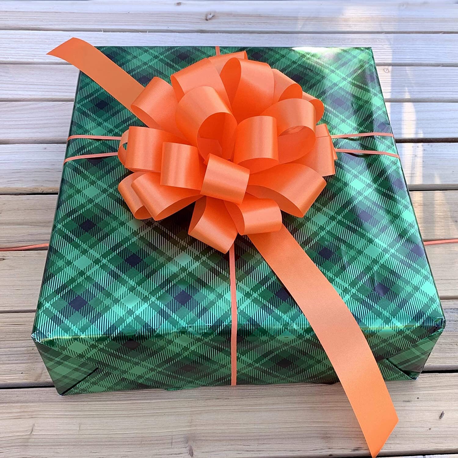 Orange Pull Bows With Tails - 8" Wide, Set of 6, Fall, Halloween Decor ...