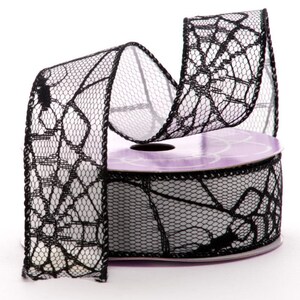 Sheer Satin Spiderwebs Halloween Wired Ribbon 1 1/2 X - Etsy