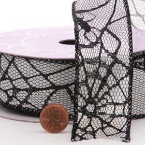 Sheer Satin Spiderwebs Halloween Wired Ribbon 1 1/2 X - Etsy