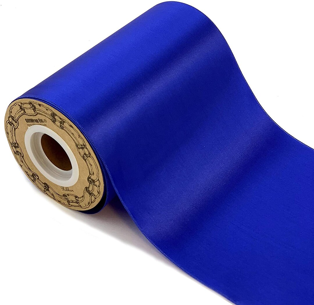 Grand Opening Royal Blue Ribbon - 6" X 25 Yards, Double Wide, 4th of ...