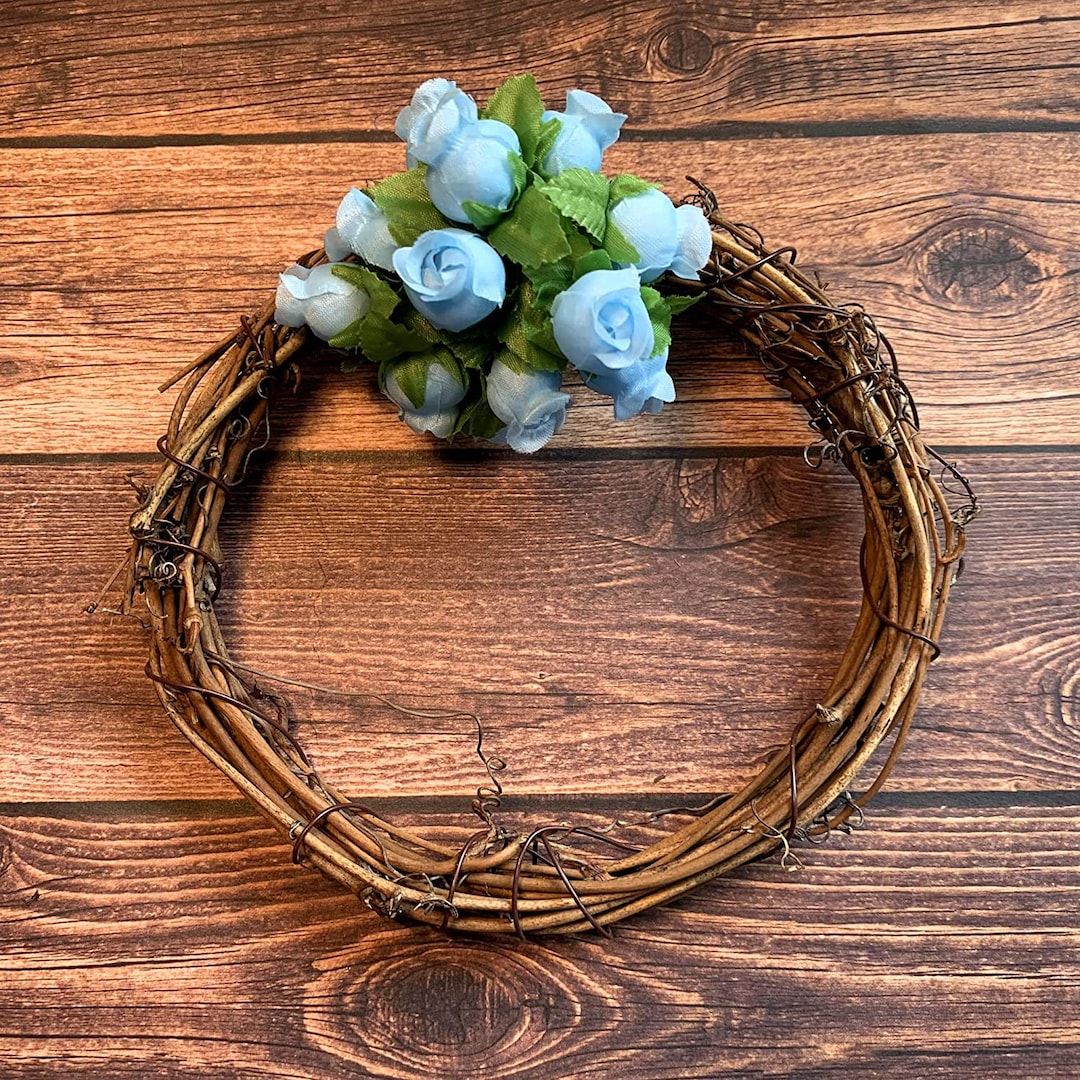 Light Blue Artificial Silk Flower Roses - 12 Mini Bouquets of 12 ...