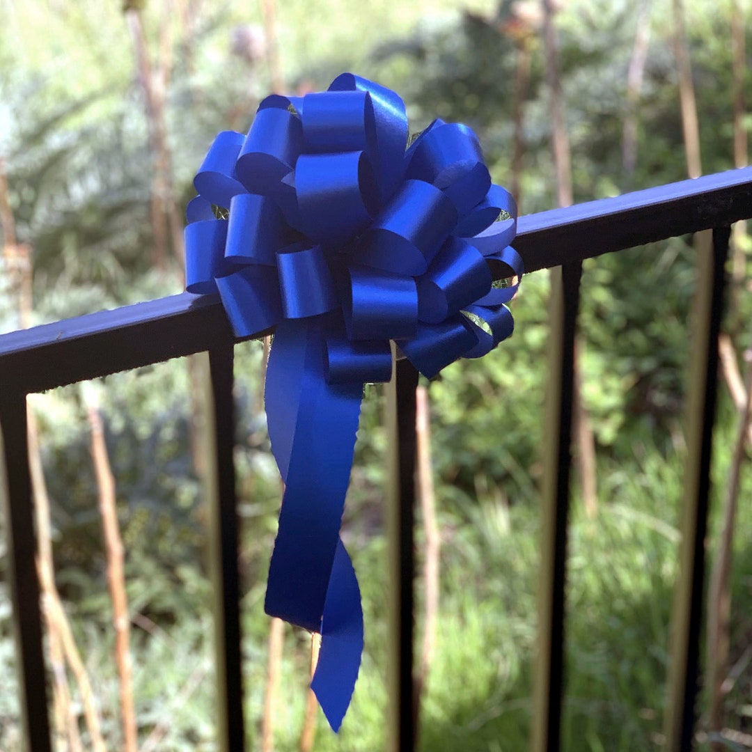 Royal Blue Pull Bows With Tails 8 Wide Set of 6 - Etsy