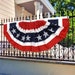 Patriotic Bunting Banner American Flag 3' X 6' Pleated Fan Flag, 4th of ...