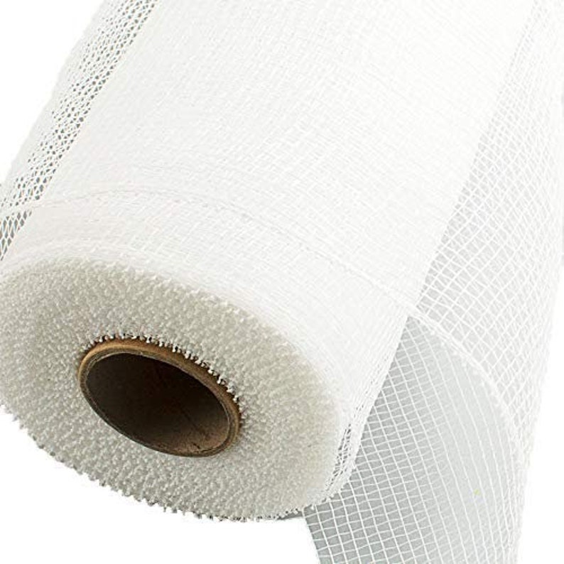 White Deco Mesh Wreath Decor - 10" X 10 Yards, Valentine's Day, Wedding ...