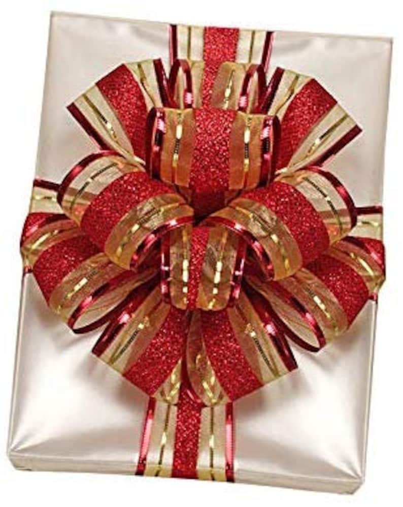 Red Gold Christmas Wired Ribbon 2 1/2 X 10 Yards - Etsy