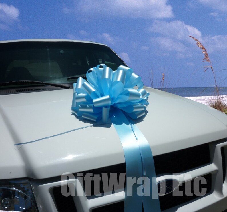 Large Baby Blue Car Bow 16 Wide Fully Assembled | Etsy