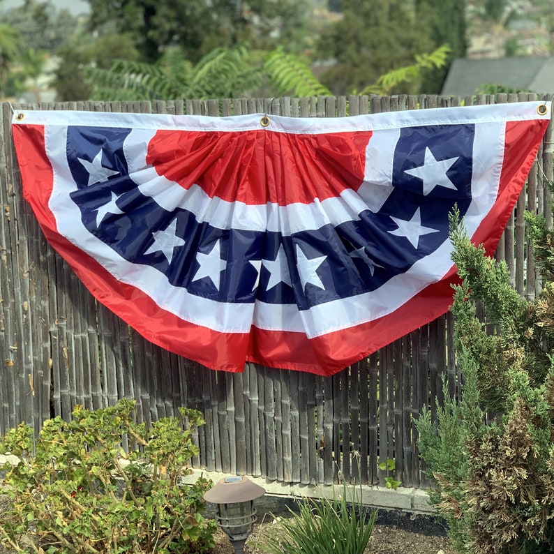 Patriotic American Flag Bunting Banner 30 X 72 - Etsy