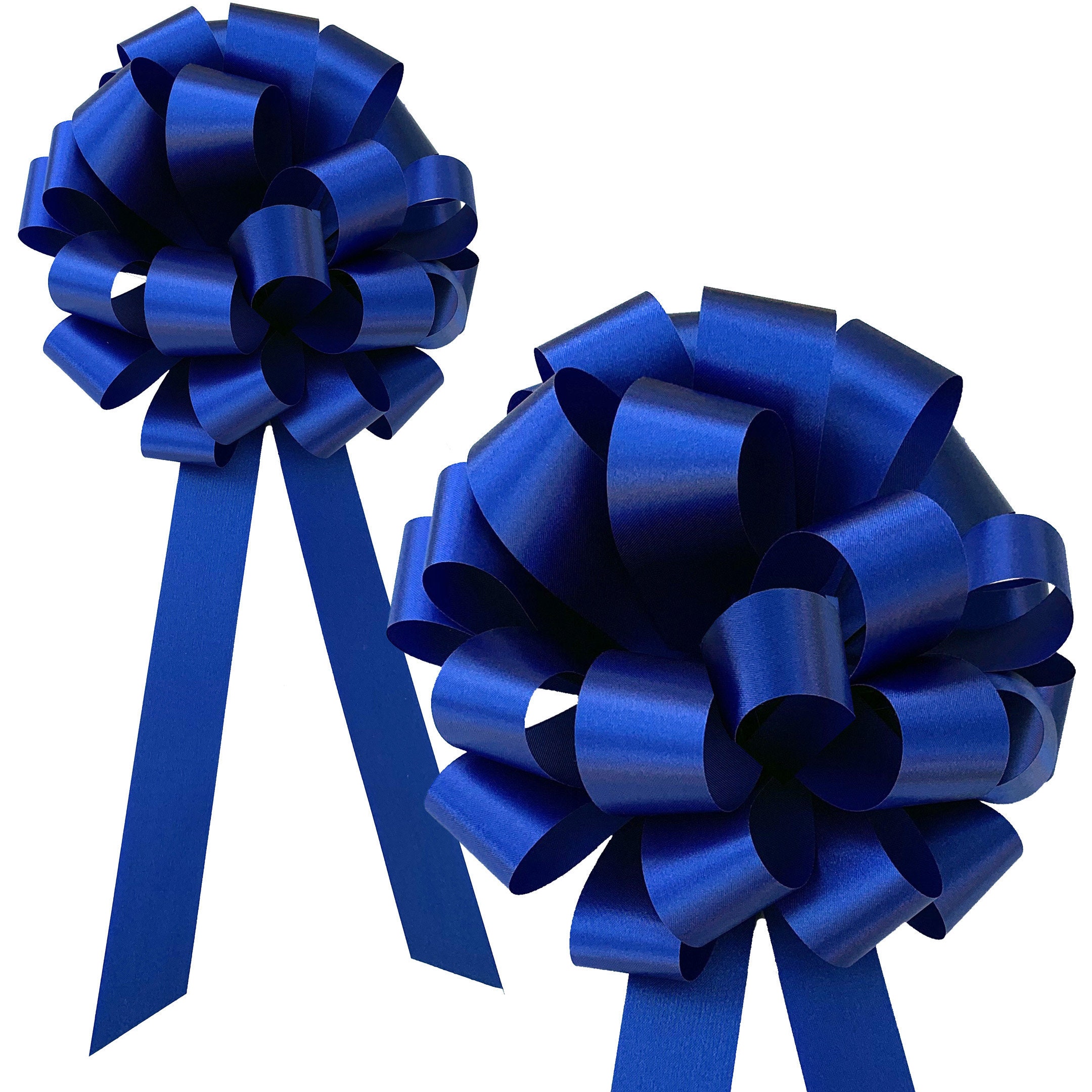 Royal Blue Pull Bows With Tails 8 Wide Set of 6 - Etsy