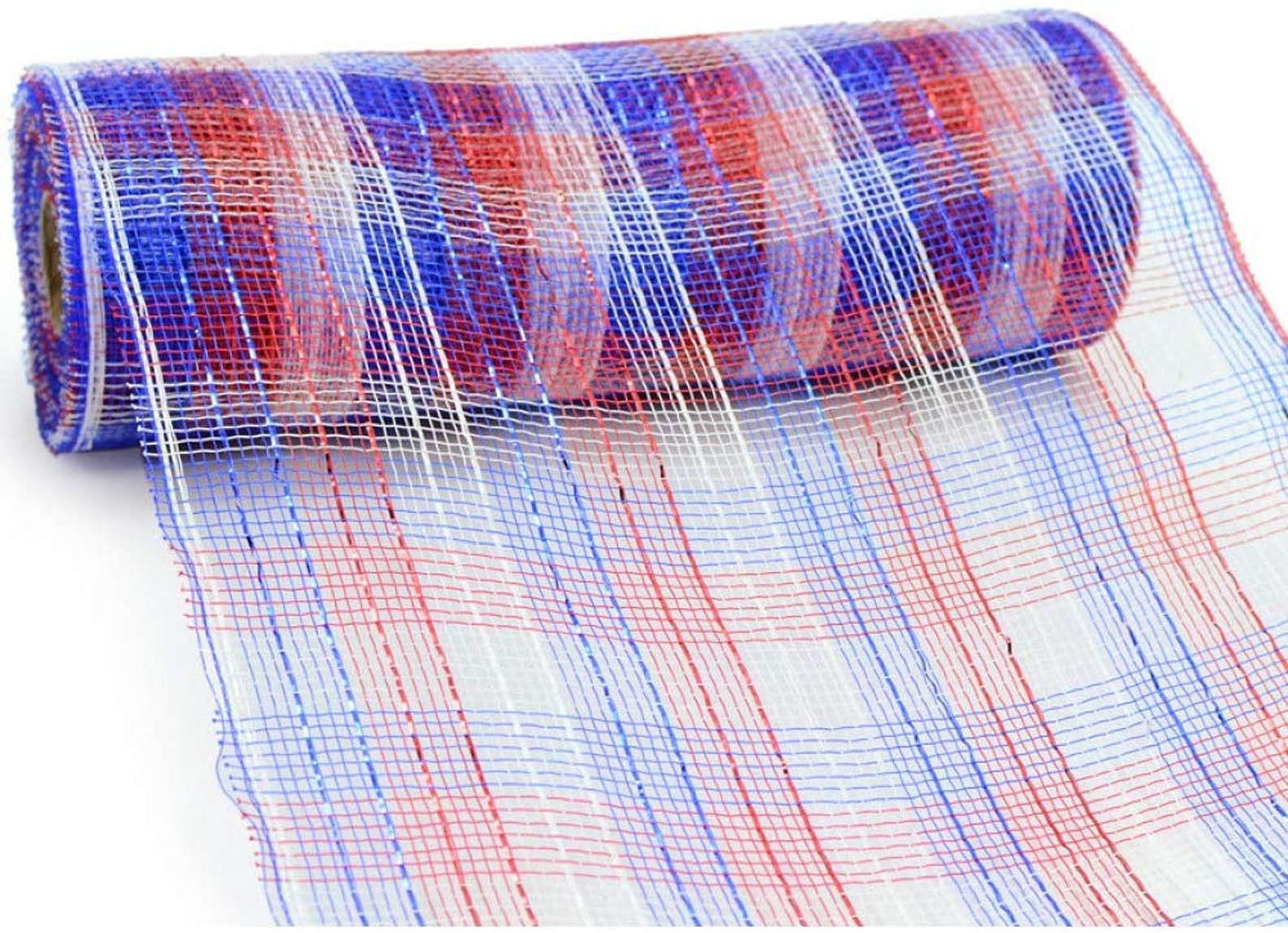 Metallic Patriotic Stripe Deco Mesh 10 X 10 Yards - Etsy
