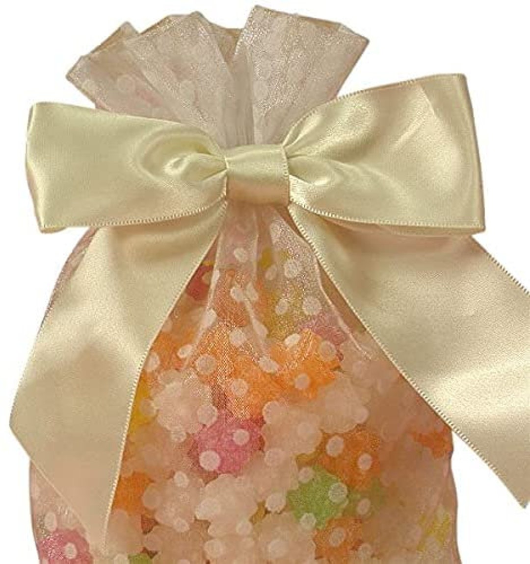 Pre-tied Ivory Satin Bows - 4 1/2" Wide, Set of 12, Craft Ribbon Bow ...