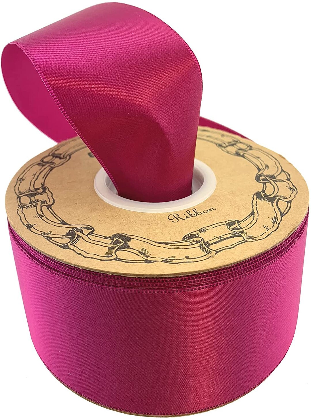 Fuchsia Pink Satin Fabric Ribbon - 2" X 50 Yards, Valentine's Day ...