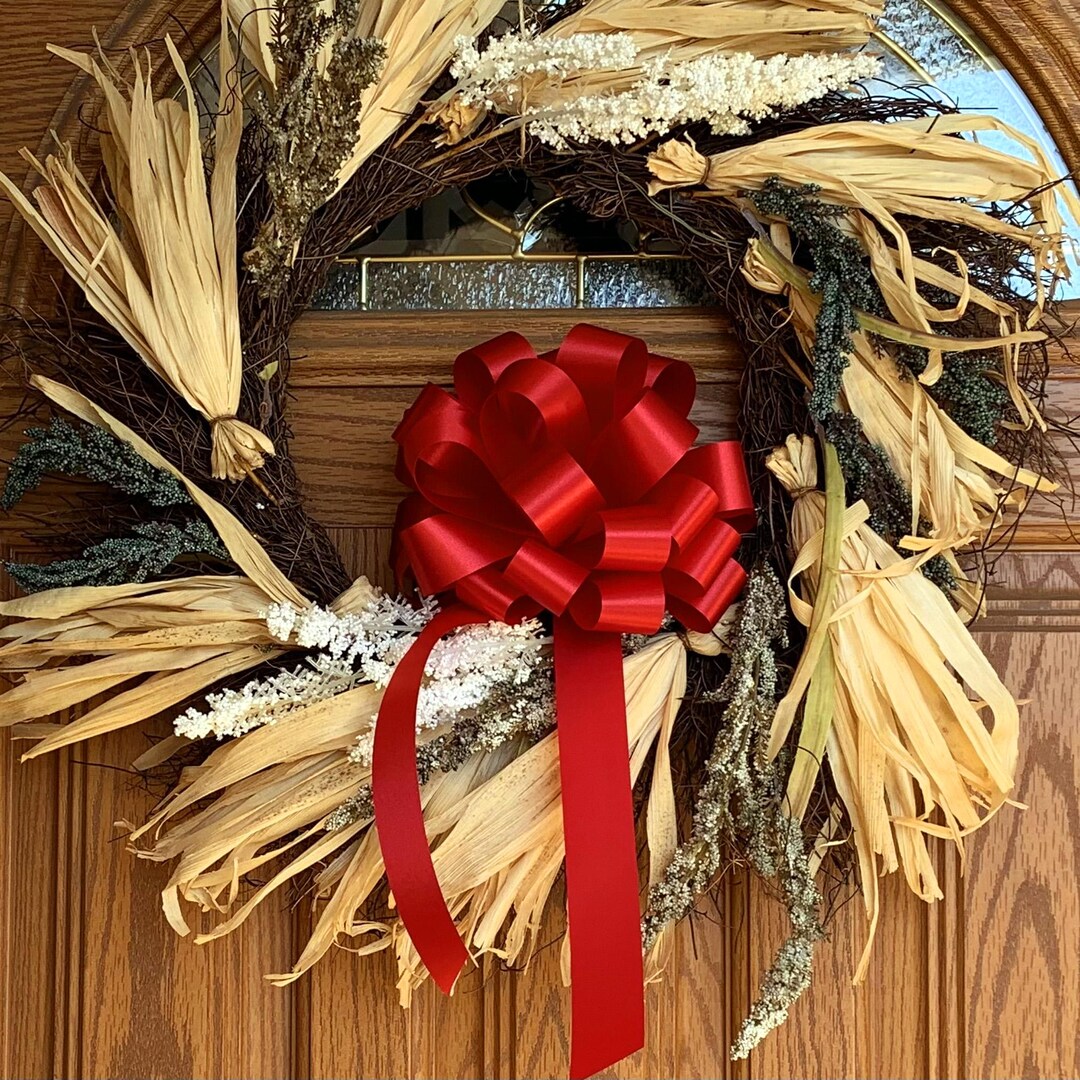 Apple Red Pull Bows With Tails - 8" Wide, Set of 6, Valentine's Day ...