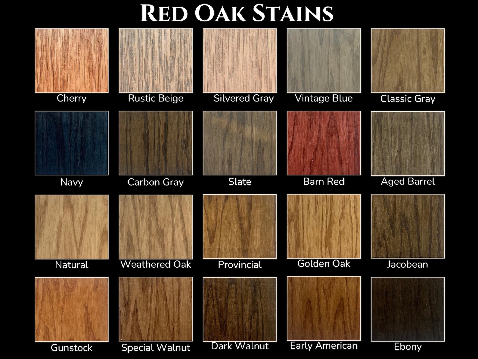 Oak Wood Stain Samples, 4"x4", Red Oak Finishes - Etsy