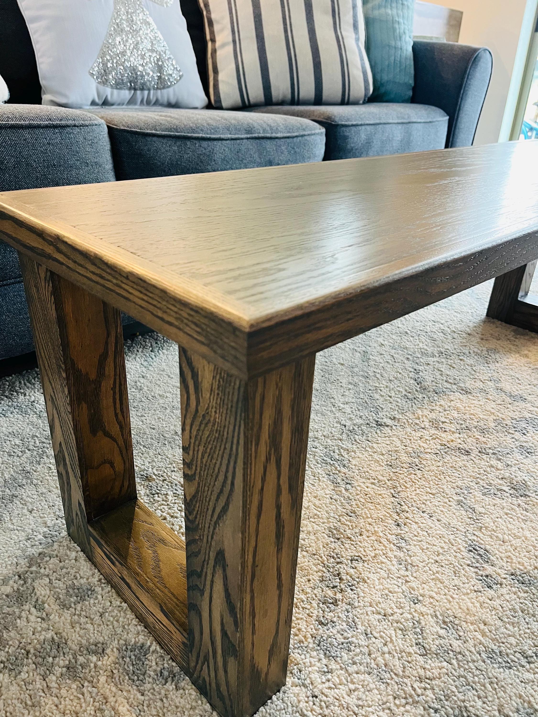 Handcrafted Red Oak Coffee Table, Custom Wood Bench, Any Size - Etsy
