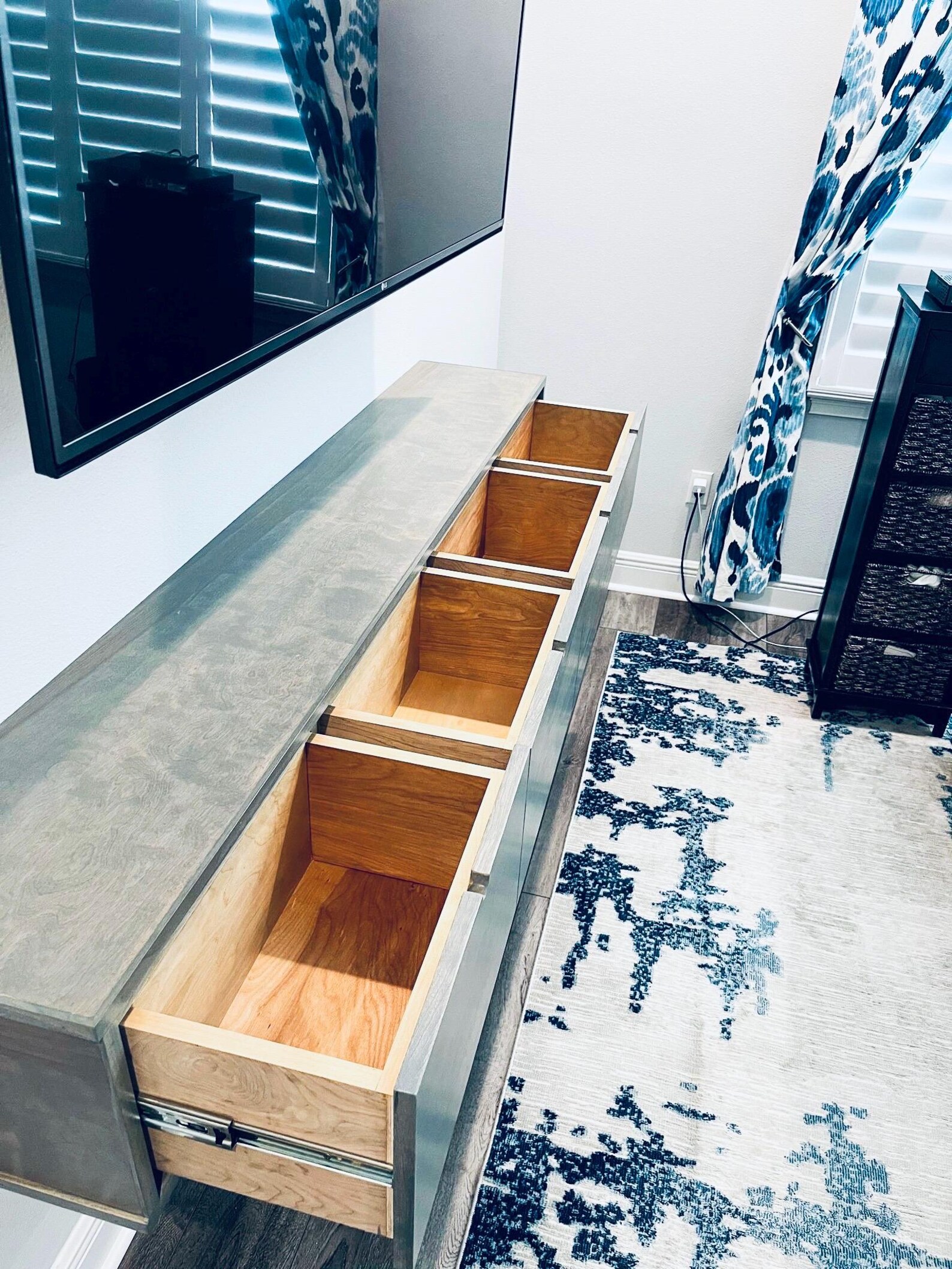 Handcrafted Floating Media Console With Drawers: 72" Modern TV Stand - Etsy