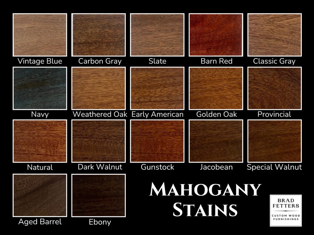 Mahogany Wood Stain Samples, 4”x4” - Etsy
