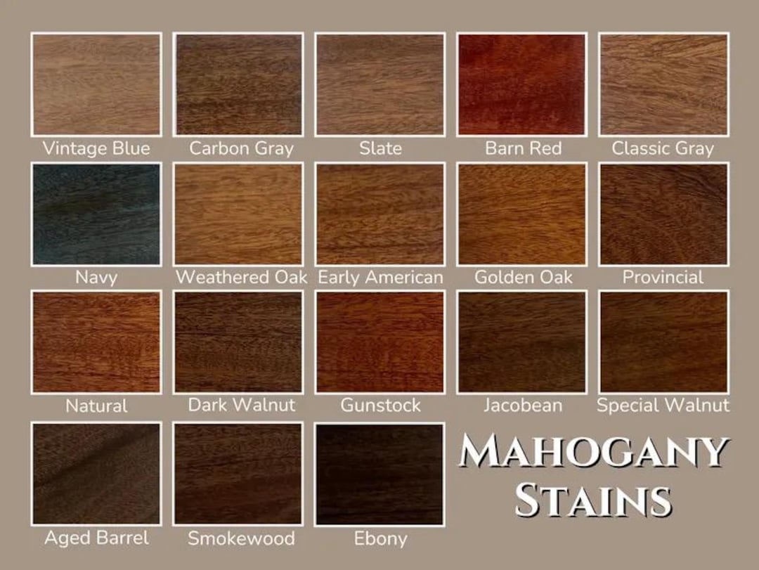 Wood Stain Samples, 4”x4”, Mahogany/sapele Stain Samples - Etsy