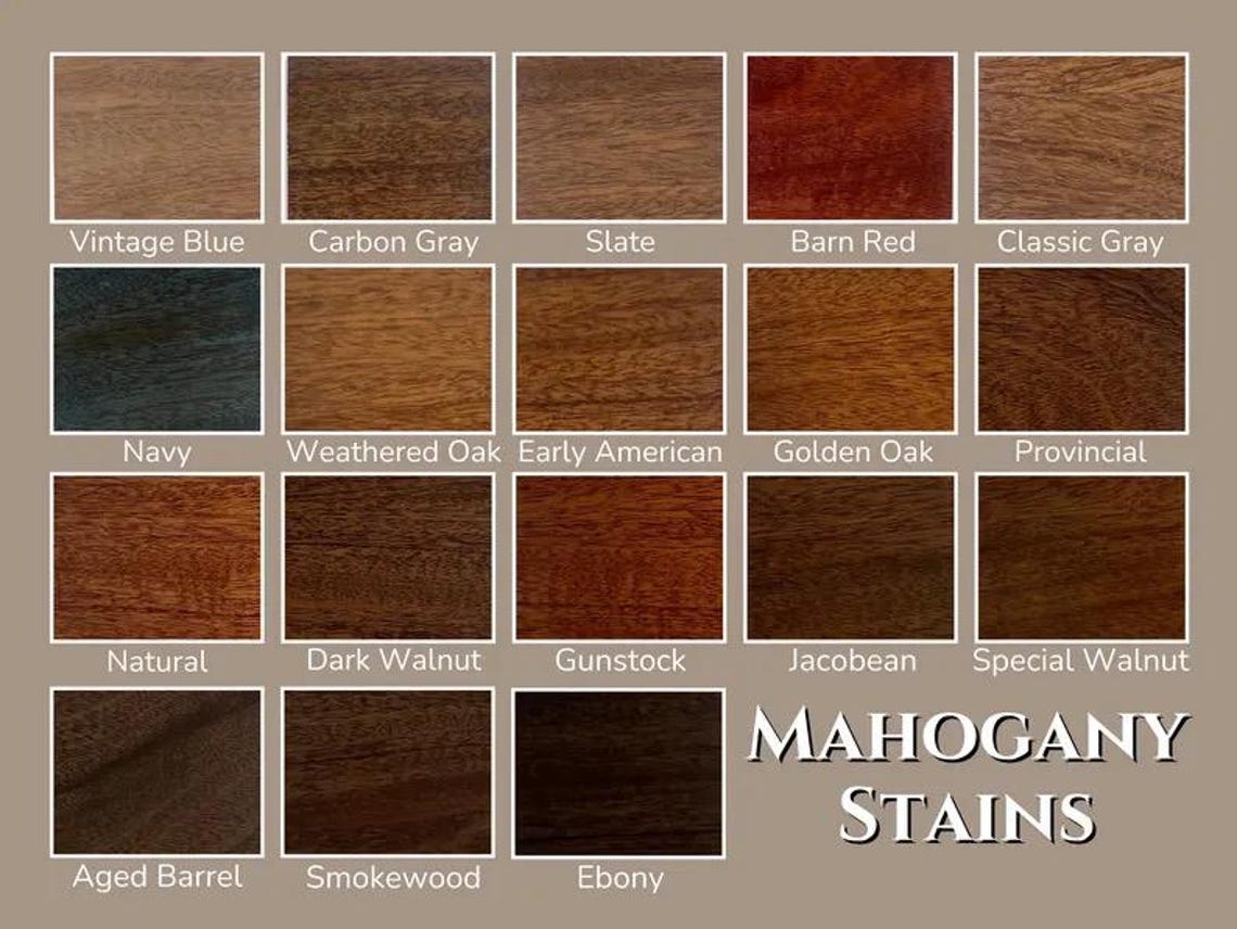 Wood Stain Samples, 4”x4”, Mahogany/sapele Stain Samples - Etsy