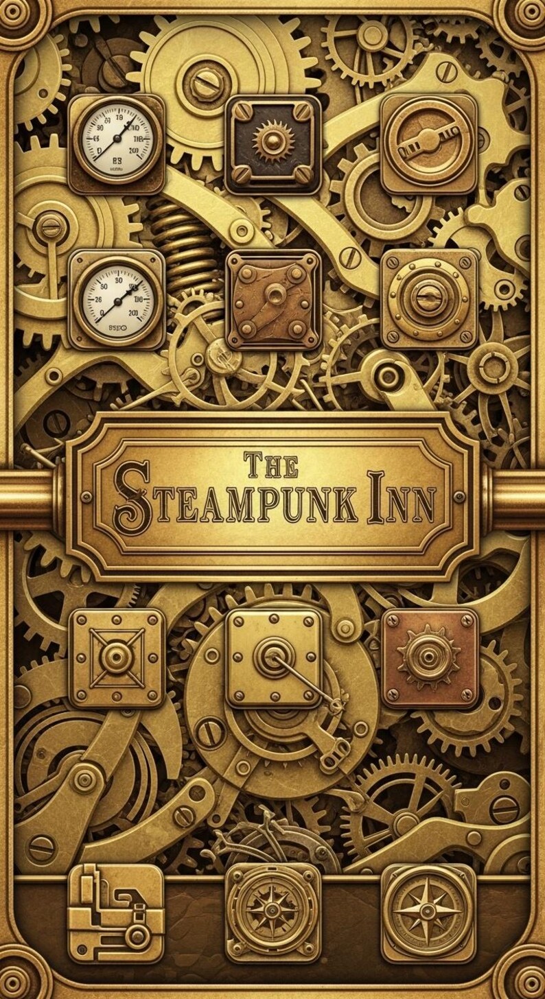 Steampunk Cell Phone Wallpaper, 5 Graphics (digital Design) - Etsy