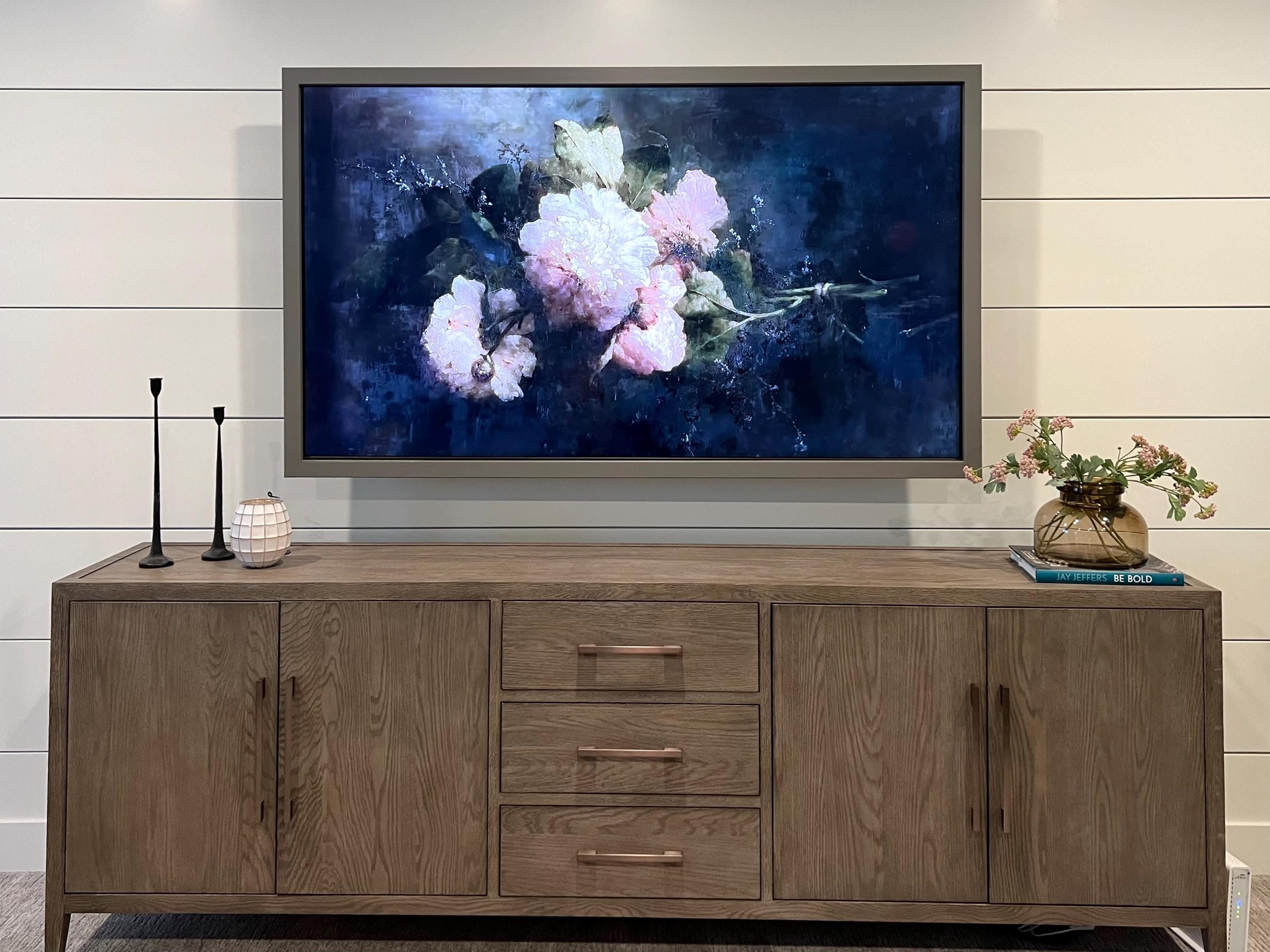 White Oak TV Frame, Custom Stain TV Frame, Tv Picture Frame, Samsung ...