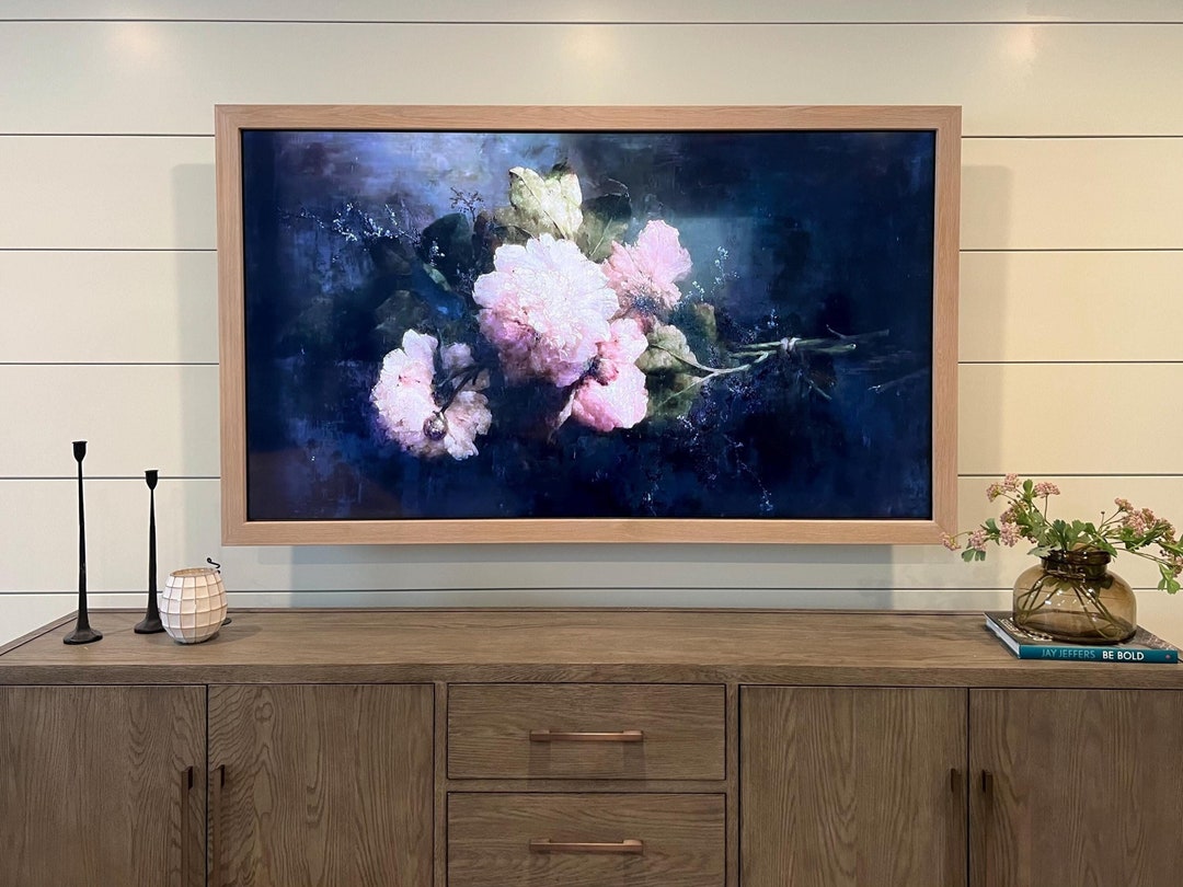 White Oak TV Frame, Custom Stain TV Frame, Tv Picture Frame, Samsung ...