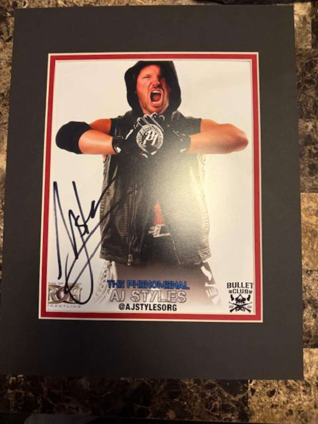 AJ Styles Autograph 8X10 Photo Facsimile Matted - Etsy Canada