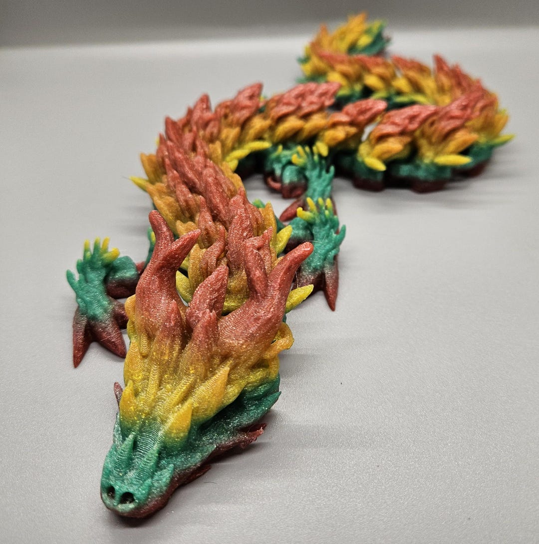 Articulating 3D Printed Poison Dragon - Etsy