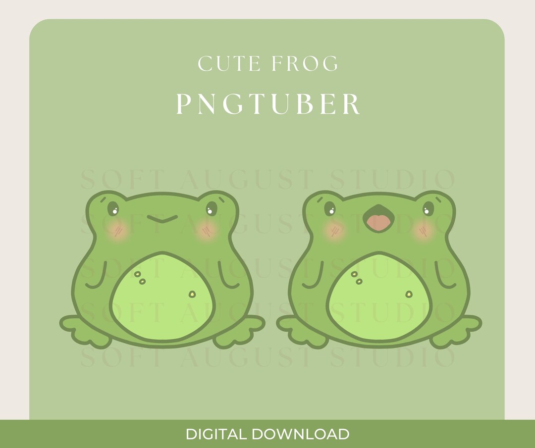 Cute Frog Pngtuber Chibi Cute Kawaii Twitch Youtube Streamer Streaming Vtuber - Etsy