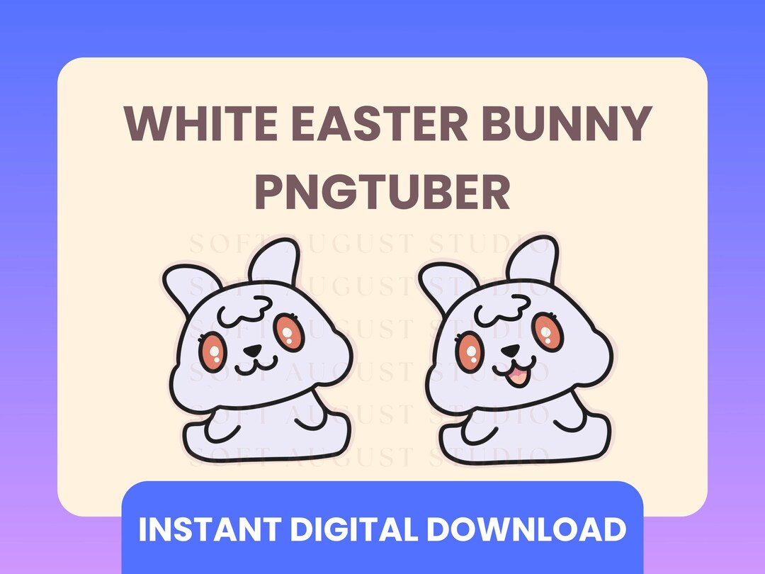 White Easter Bunny Pngtuber | Chibi | Cute | Kawaii | Twitch | Youtube ...