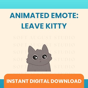 Animated Leave Kitty Emote | Twitch | Discord | Youtube | Streaming ...