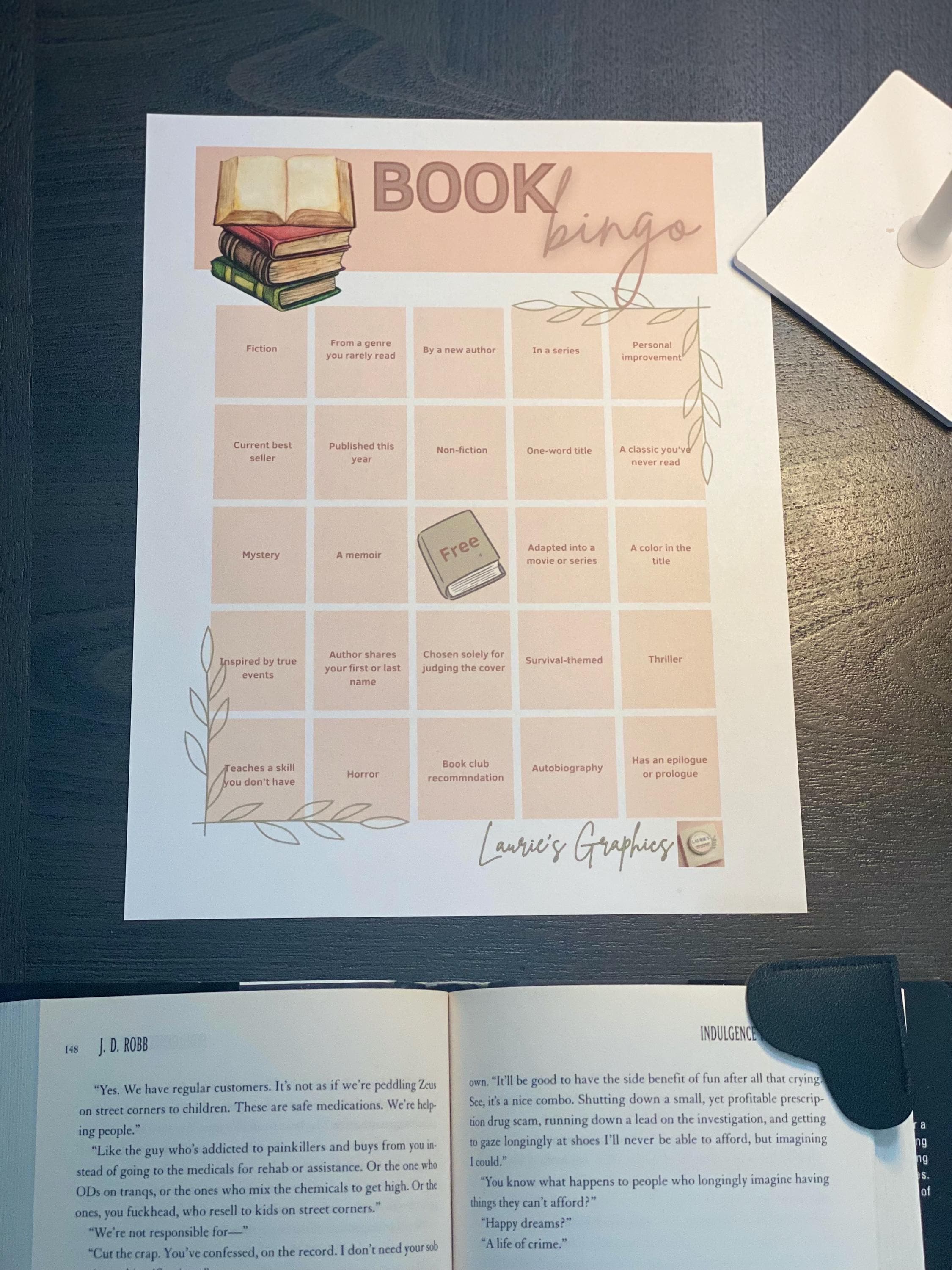 Book Bingo Reading Challenge Instant Digital Download, Personal Reading ...