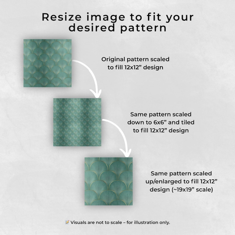 Art Deco Scallop Seamless Patterns: Elegant Teal Luxury Backgrounds and ...