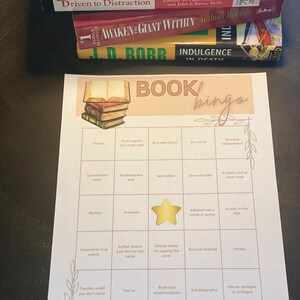Book Bingo / Reading Bingo Printable, Customizable Template - Etsy
