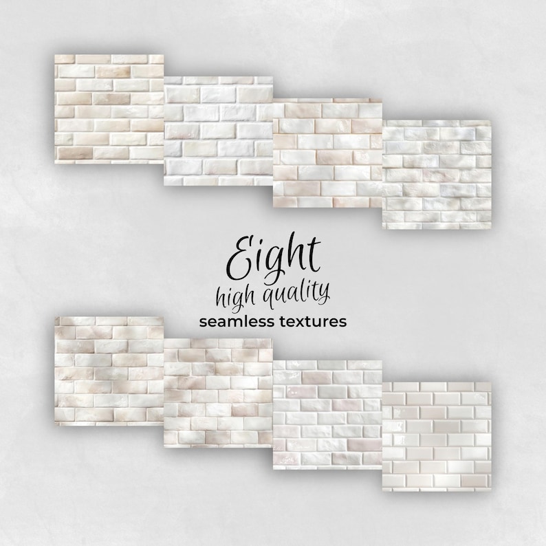 Subway Tile Seamless Patterns: Warm White Stone Backgrounds and ...