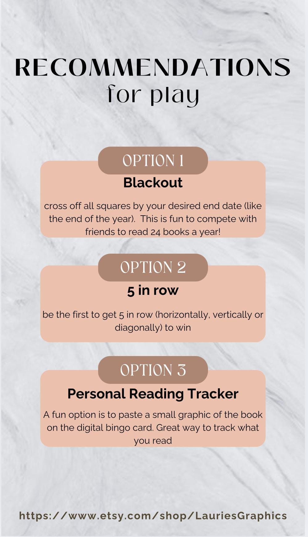 Book Bingo Reading Challenge Instant Digital Download, Personal Reading ...