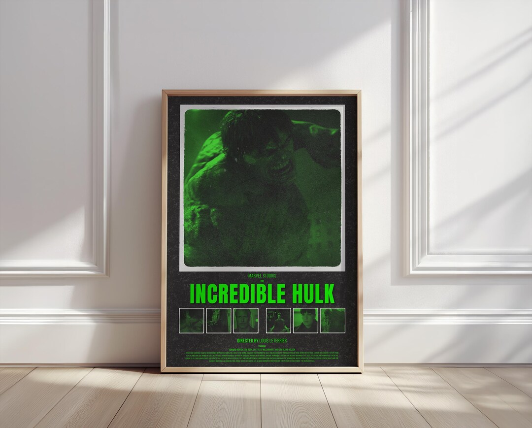 Incredible Hulk Minimalist Poster – Green Marvel Movie Art Print - Etsy