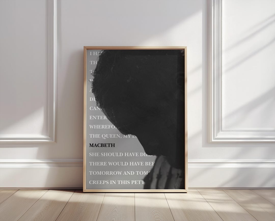 Macbeth Minimalist Movie Poster: Shakespeare Tragic Art Print - Etsy