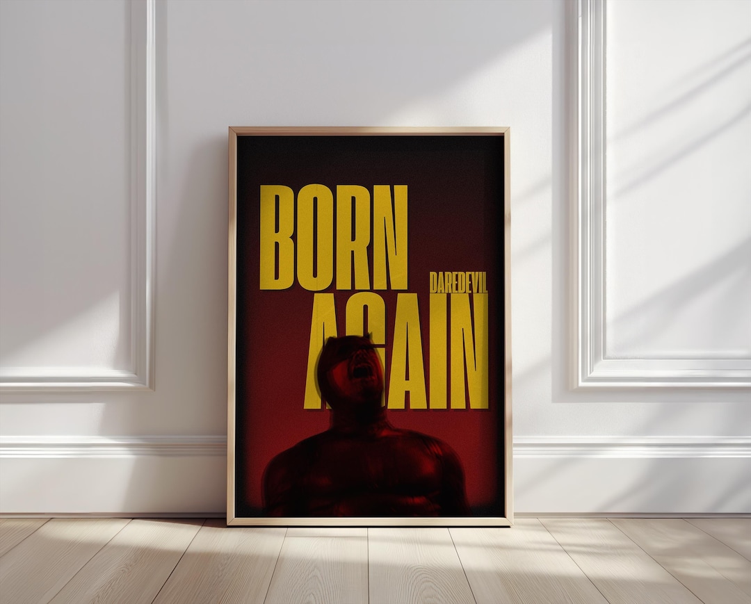 Daredevil Born Again Poster – Marvel Wall Art – Bold Superhero Print ...