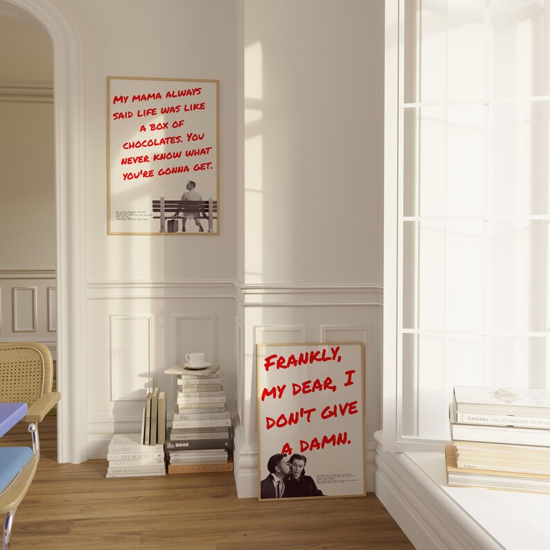 Forrest Gump Movie Poster: Iconic Quote, Minimalist Film Print - Etsy