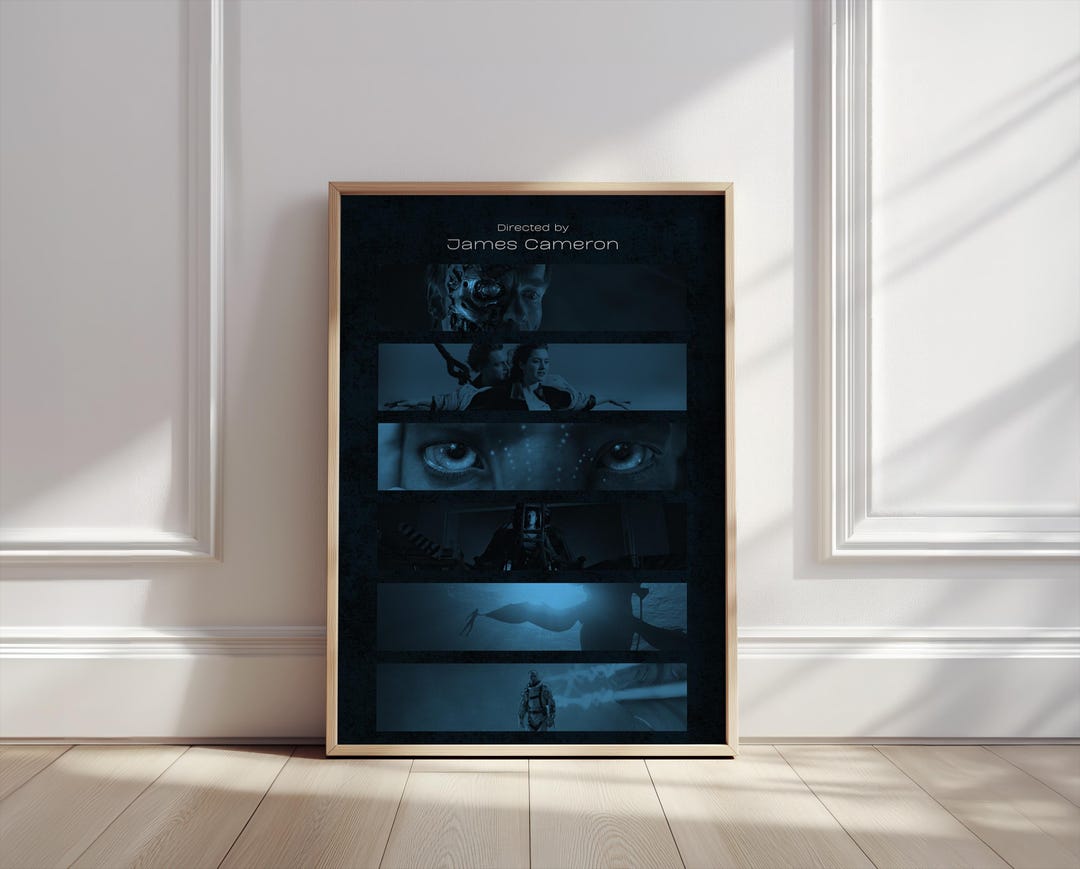 James Cameron Movie Poster – Minimalist Film Art Print – Sci-fi ...