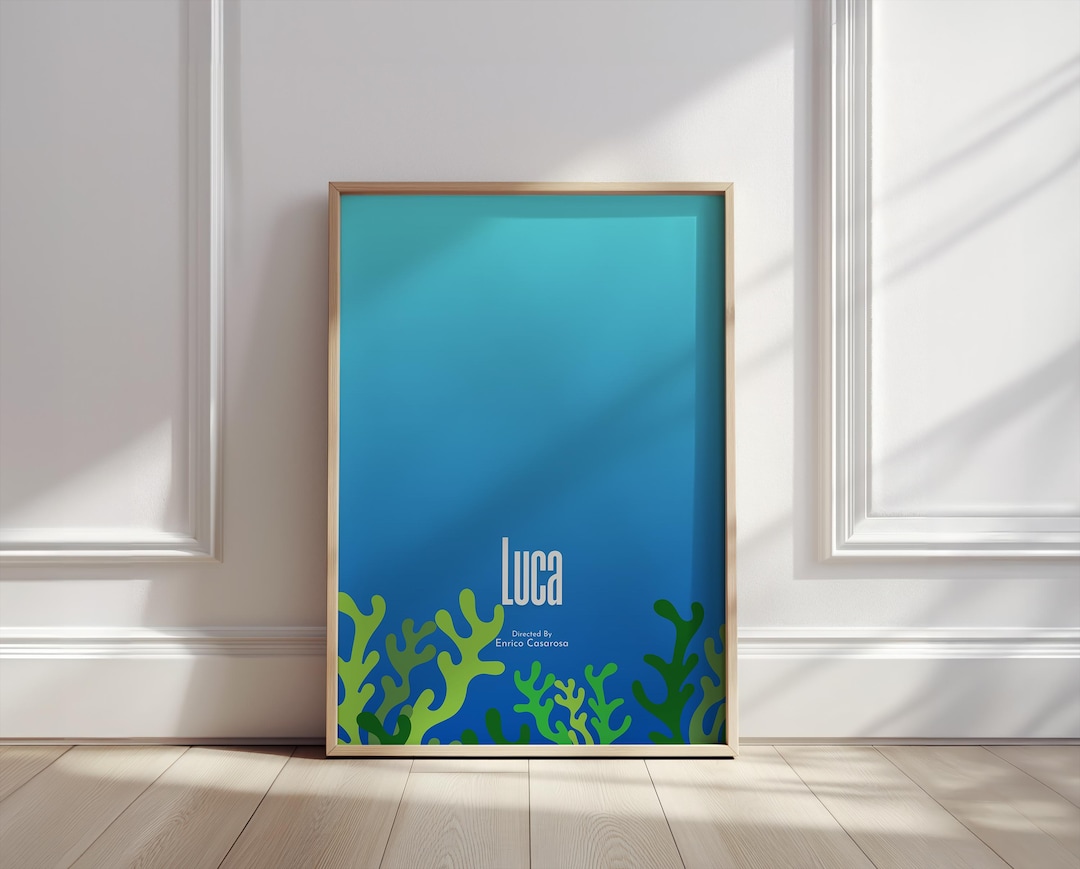 Luca Movie Poster: Minimalist Ocean Art Print - Pixar Film Decor - Etsy