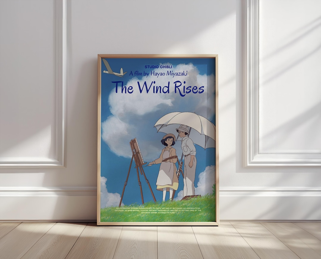 The Wind Rises Poster – Studio Ghibli Wall Art – Hayao Miyazaki Anime ...